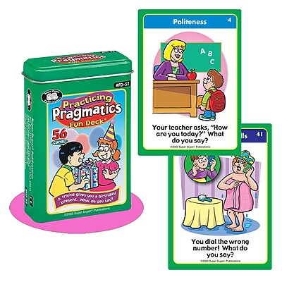 Super Duper® Practicing Pragmatics Fun Deck Cards | Staples®