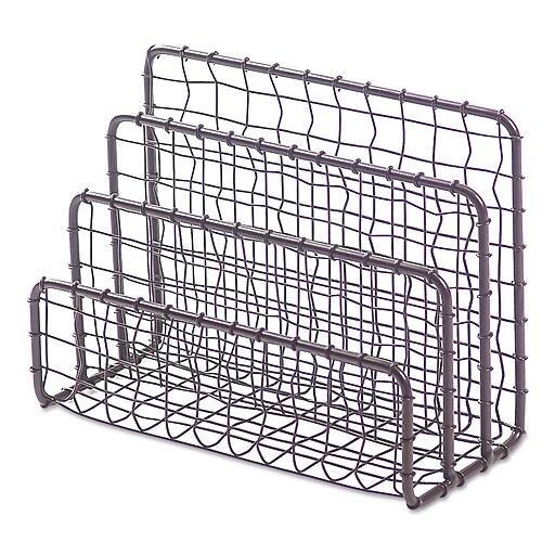 Universal Vintage Wire Mesh File/Letter Sorter, 3 Sections, 6.63" x 2. ...