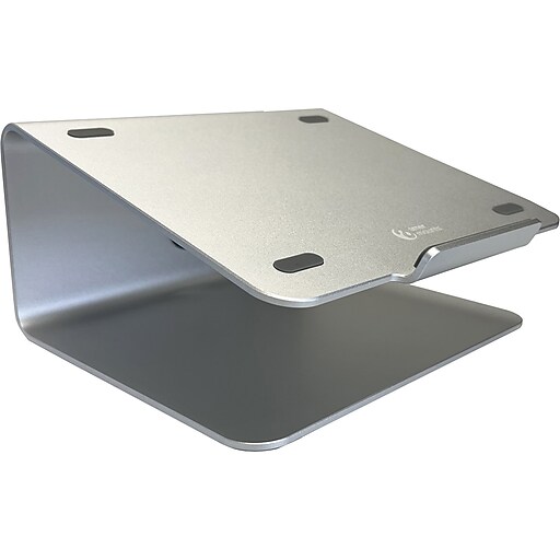 Amer 9" x 9" Aluminum Rotating Laptop Stand for 17" Laptops, Silver ...
