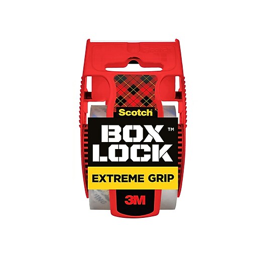 Scotch Box Lock Heavy Duty Packing Tape with Dispenser, 1.88" x 22.2 ...