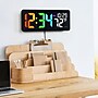 La Crosse Technology Color-Changing Digital LED Wall Clock with Indoor ...