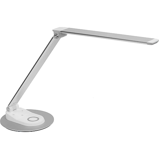 Mount-It! LED Desk Lamp, 16.54", Silver/White (TS-7009) | Staples