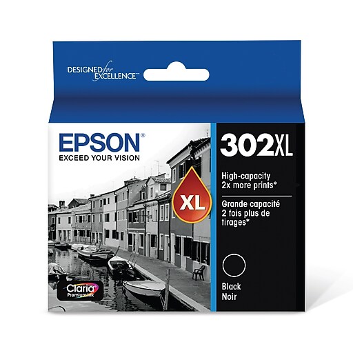 Epson T302XL Black High Yield Ink Cartridge | Staples