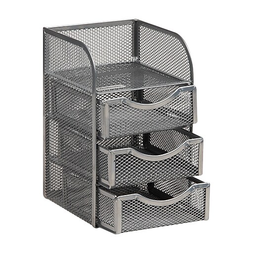 Mind Reader Desk Organizer Accessory Storage Paper Binder Clip Basket ...