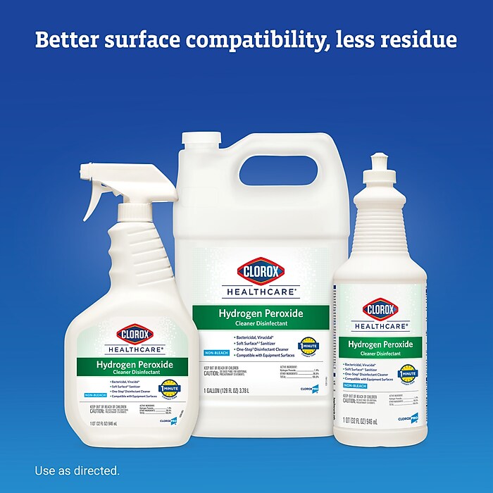 Clorox Healthcare Hydrogen Peroxide Cleaner Disinfectant 32 oz. 9 Carton 30828 Staples