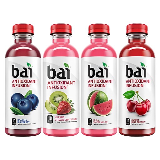 Bai Water Sunset Variety Pack, 18 oz., 15/Pack (2360) | Staples