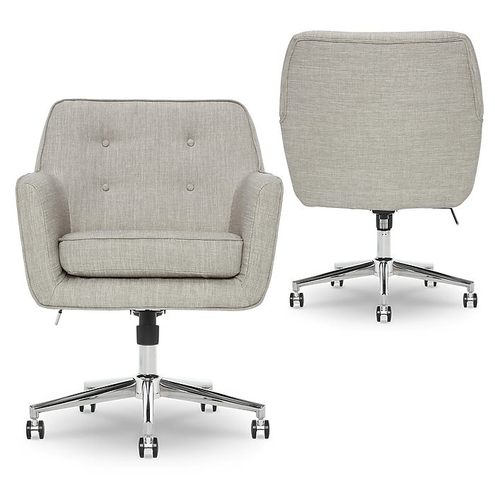 Serta Ashland Mid Back Desk Chair Light Gray