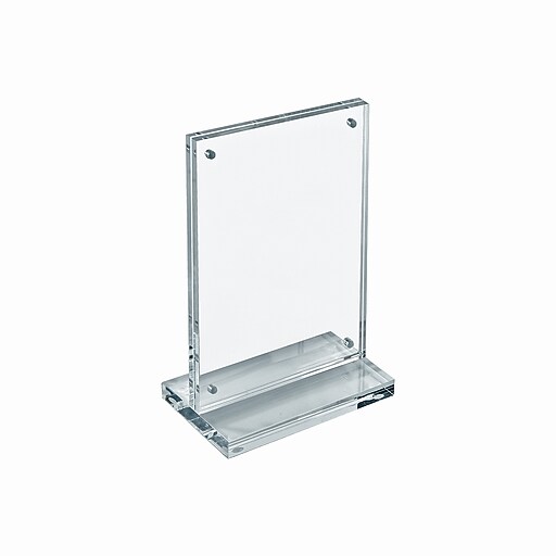 Azar Literature Holder, 5" x 7", Vertical, Clear Acrylic (104774) | Staples