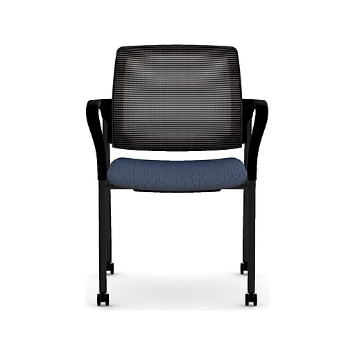 HON Ignition Fabric/Mesh Multipurpose Stacking Chair, Navy/Black (HIGS6 ...