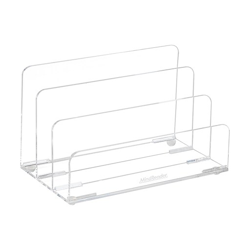 Mind Reader 3-Compartment Acrylic Desk Organizer, Clear (ASORT3-CLR ...