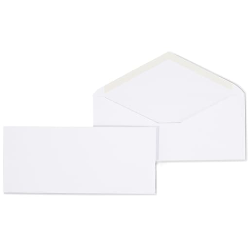 Staples #10 Business Envelopes, 4 1/8" x 9 1/2", White, 500/Box ...