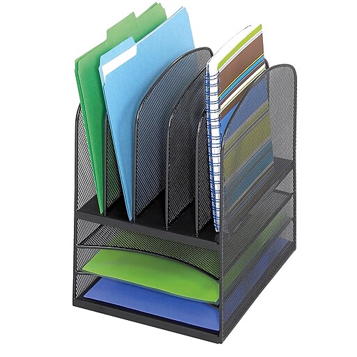 Safco® Onyx™ 3266 Mesh Desktop Organizer, Mesh Desk Organizer 3 ...