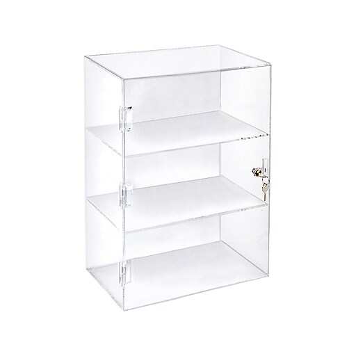 Azar 12.38"W Lockbox Countertop Display Case, Clear, Each (255412 ...