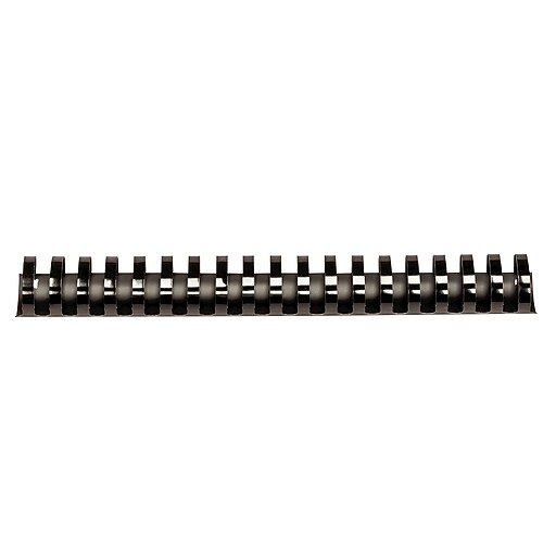 Fellowes 1 1/2" Plastic Binding Spine Comb, 340 Sheet Capacity, Black, 50/Pack (52368) | Staples