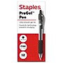 Staples ProGel™ Retractable Gel Pen, Fine Point, 0.7mm, Black Ink ...
