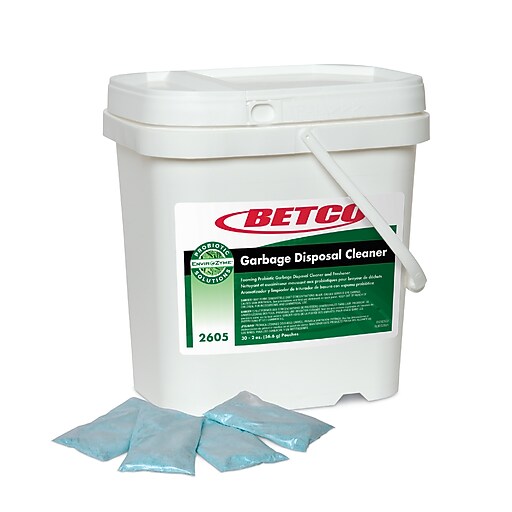 Betco Probiotic Garbage Disposal Cleaner, Fruity Scent, 2 oz Packet, 30 ...