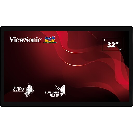 ViewSonic 32" 60 Hz LCD Open-Frame Touch Monitor, Black (TD3207) | Staples