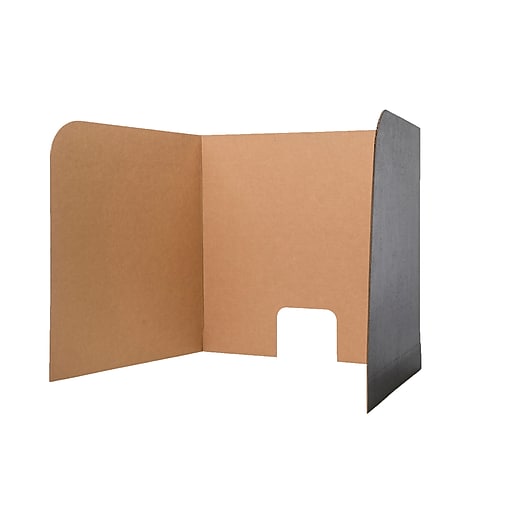 Flipside Foldable Cardboard Freestanding Computer Privacy Screen w/Pass ...