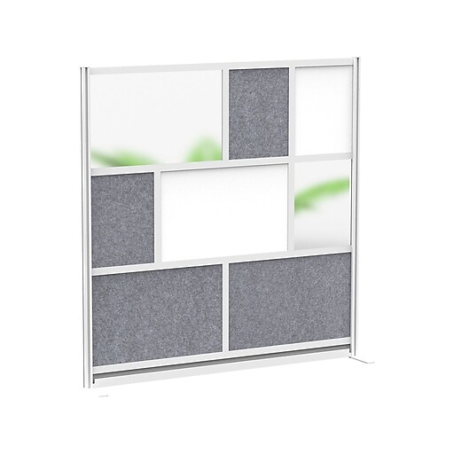 Luxor Workflow Series 8-Panel Freestanding Modular Room Divider System ...