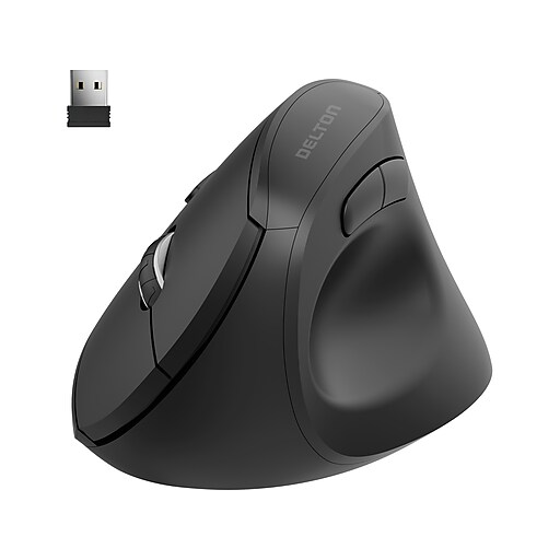 Delton S12P Wireless Optical USB Mouse, Black (DMERGS12P-WB) | Staples