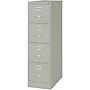 Lorell 4-Drawer Vertical File with Lock, Light Gray, 52"H x 15"W x 26 1 ...