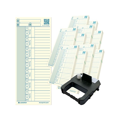 Acroprint Authentic Time Card with Ribbon for ES700/ES900 Time Clock ...