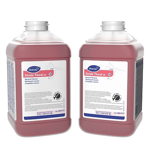 Stride HC Floor Cleaner, Floral, 84.5 Oz., 2/Carton (904717) | Staples