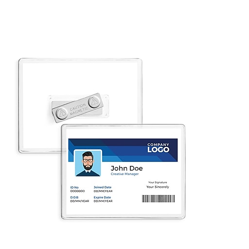 Staples Magnetic Badge Holders, 3 Staples Magnetic Badge Holders, 3