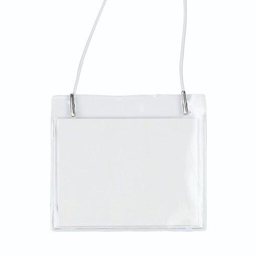 JAM PAPER Plastic Name Tags, 4" x 3 1/2", Clear, 24/Pack (401138612 ...