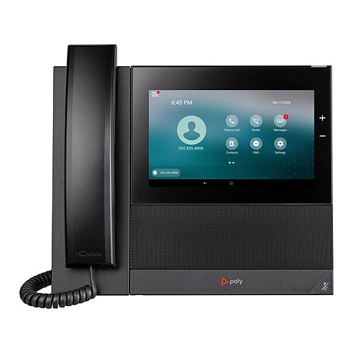 Poly CCX 600 Series 24-Lines VoIP Phone, Black (84C17AA) | Staples