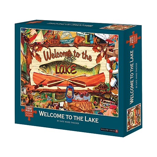 Willow Creek Welcome To the Lake 1000-Piece Jigsaw Puzzle (39828) | Staples