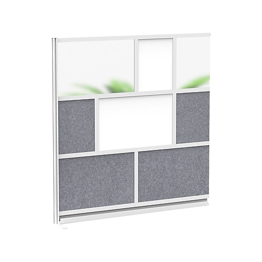 Luxor Workflow Series 8-Panel Modular Room Divider System Add-On Wall ...