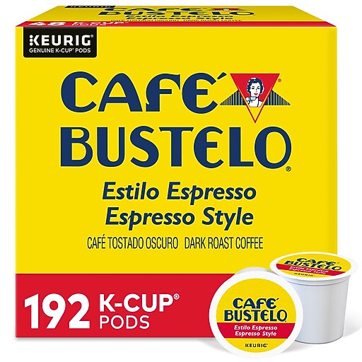 Cafe Bustelo Espresso Style Coffee Keurig® K-Cup® Pods, Dark Roast, 192 ...