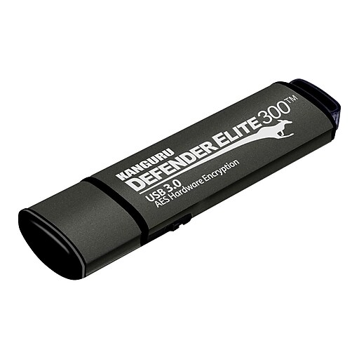 Kanguru Defender Elite300 64GB USB 3.2 Flash Drive, Black (KDFE300-64G ...