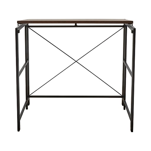 Advantus Flipshelf 32"W Computer Desk, Wood Grain/Black (39338) | Staples