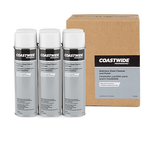 Coastwide Professional™ Stainless Steel Cleaner and Polish, Lemon Scent ...