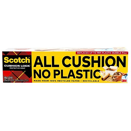 Scotch Cushion Lock Protective Wrap, Tan, 12" x 30' (PCW-1230) | Staples