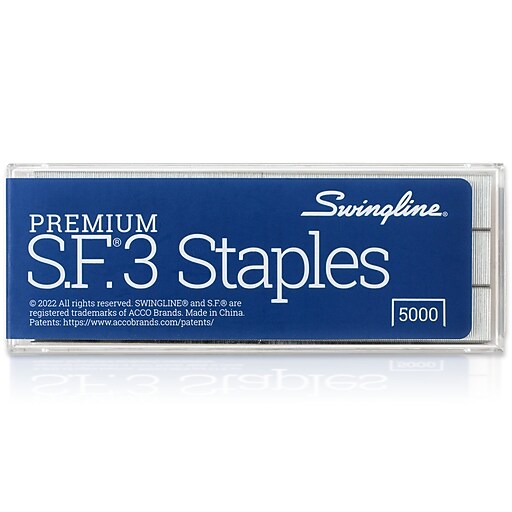 Swingline S.F. 3 Premium 1/4" Length Standard Staples, Half Strip, 5000 ...