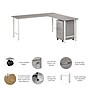 Bush Business Furniture Hustle 72"W L Shaped Computer Desk with 3 ...
