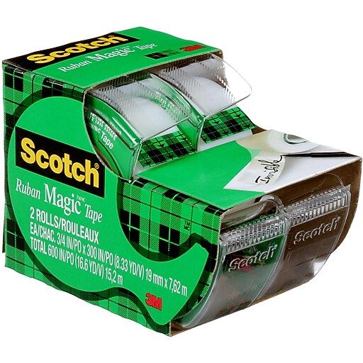 Scotch Magic Invisible Clear Tape Refill, 0.75" x 8.3 yds., 1"Core, 2 ...