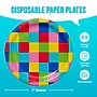 Say Hooray! Bright Vibes 7" Assorted Paper Plates, Multicolored, 32 ...