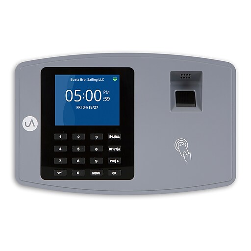 uAttend Fingerprint Time Clock System, Black/Gray (BN6500) | Staples