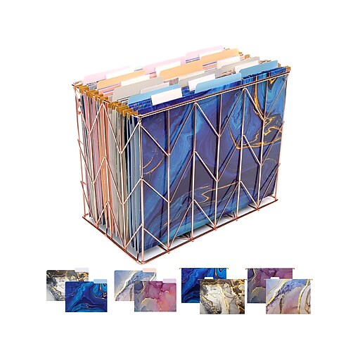 Global Printed Products Deluxe Designer Marble Hanging File Folder Kit ...