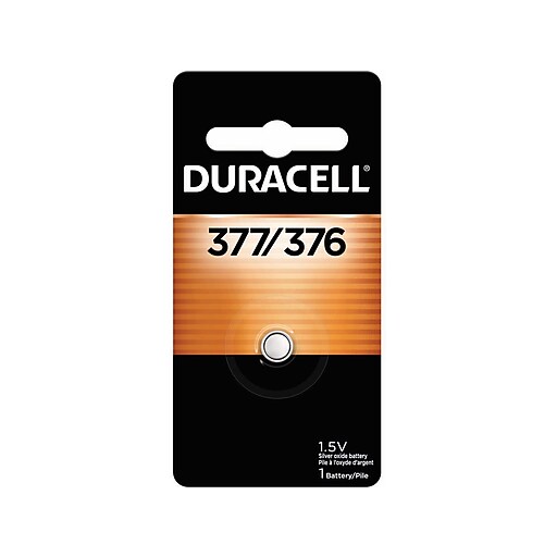 Duracell 377/376 Silver Oxide Battery, 2/Pack (5000982) | Staples