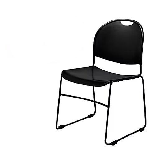 NPS Commercialine 850 Series Ultra Compact Stack Chair, Black, 8 Pack ...
