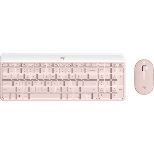 Logitech MK470 Slim Wireless Keyboard and Mouse Combo, Rose (920-011311 ...