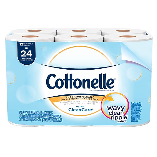 Cottonelle Professional Toilet Paper, 1-ply, White, 170 Sheets/Roll, 12 ...