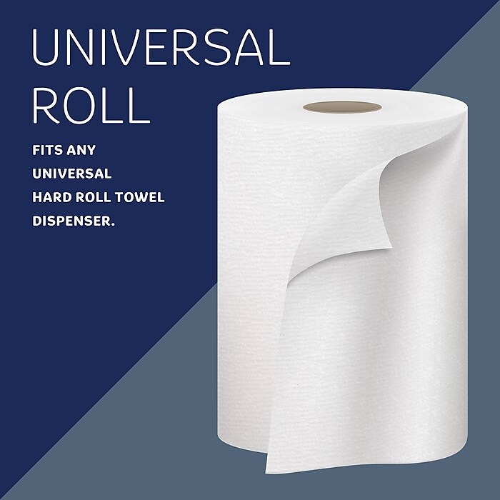 Kleenex Essential Plus Recycled Hardwound Paper Towels 1 ply 600 ft. Roll 6 Rolls Carton 50606 Staples