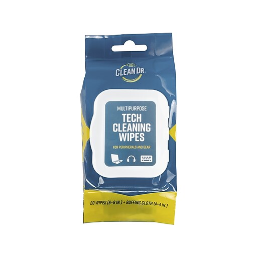 Digital Innovations CleanDr Multi-Purpose Tech Cleaning Wipe, 20/Pack ...