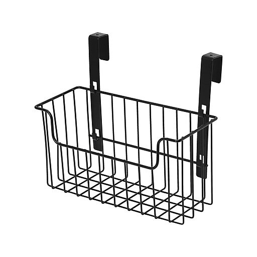 Household Essentials Iron Over-the-Door Basket, Black (1276-1) | Staples